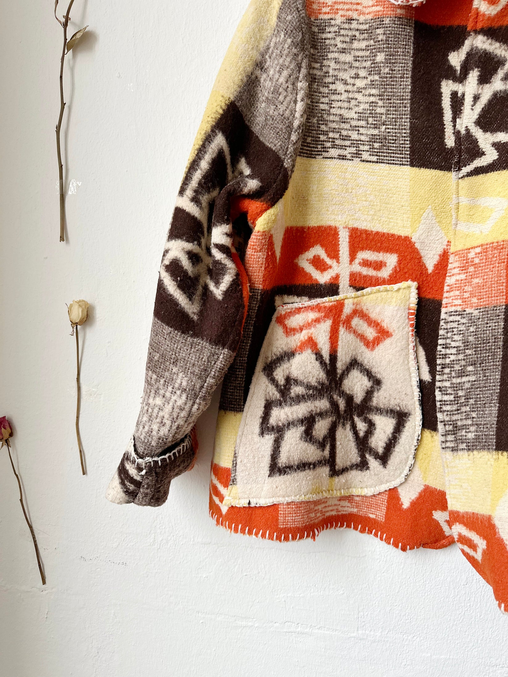 Cath Chore Coat - DDR Orange Abstract Pattern – Vicki Malone