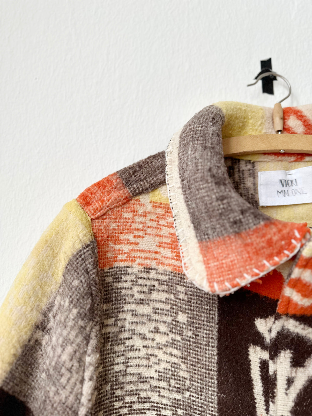 Cath Chore Coat - DDR Orange Abstract Pattern – Vicki Malone